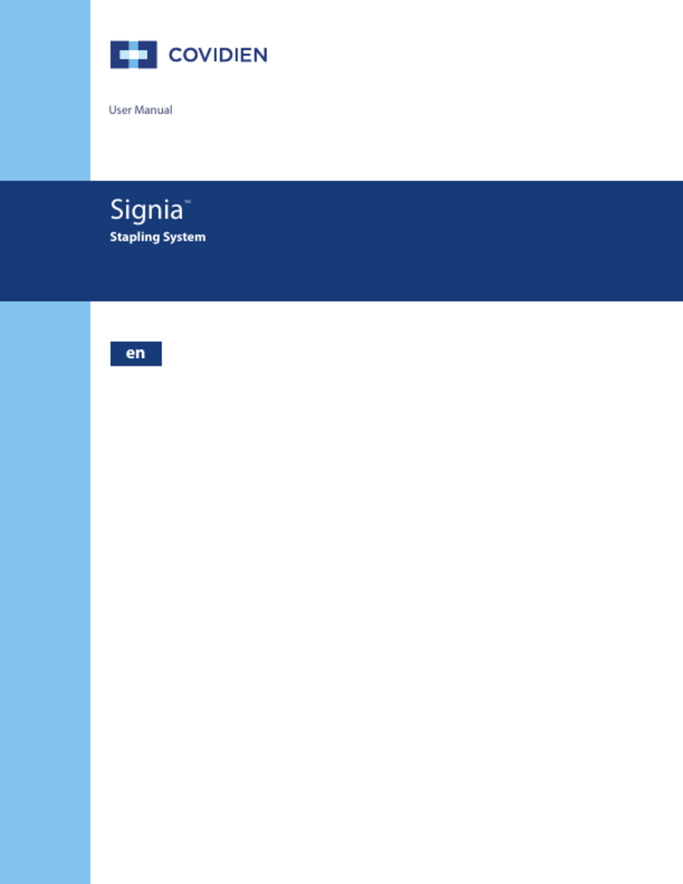 Signia Stapling System User Manual PDF download