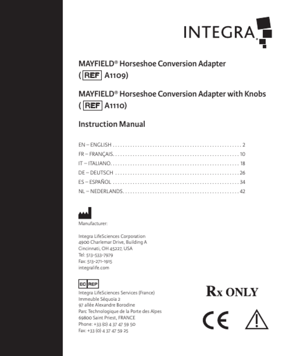 MAYFIELD Horseshoe Conversion System Instruction Manual PDF download