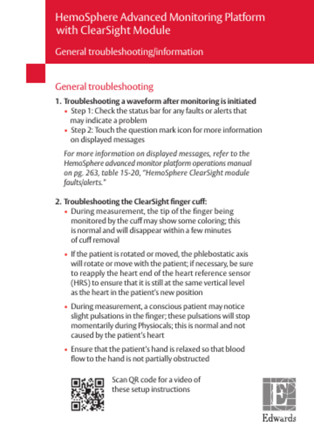 Edwards Lifesciences HemoSphere System - 19 related documents available