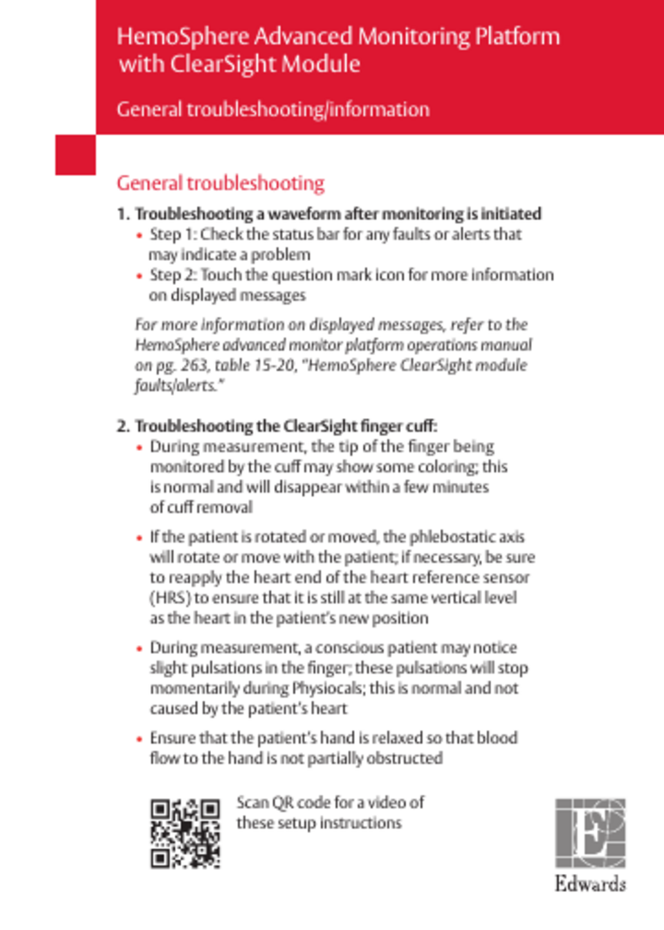 Edwards Lifesciences HemoSphere System - 19 related documents available