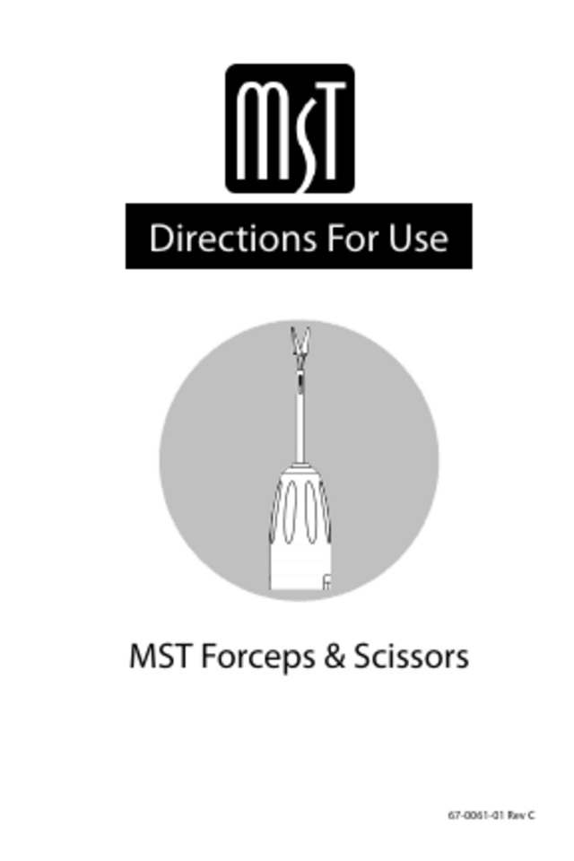 MST Forceps & Scissors Directions for Use PDF download