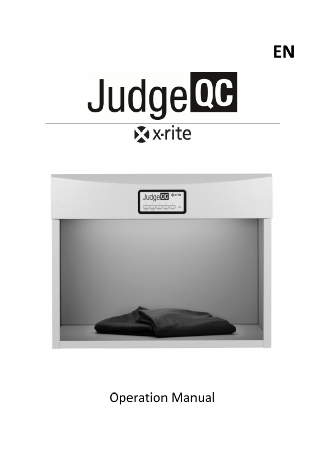 Judge QC Operation Manual Rev A PDF download