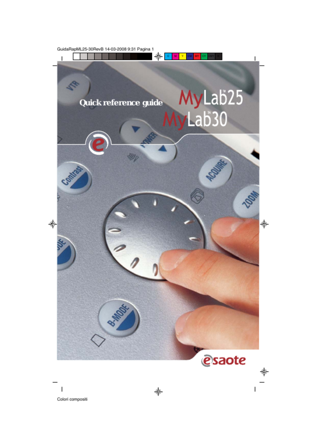 MyLab25 Gold and MyLab30 Quick Reference Guide Rev B PDF download