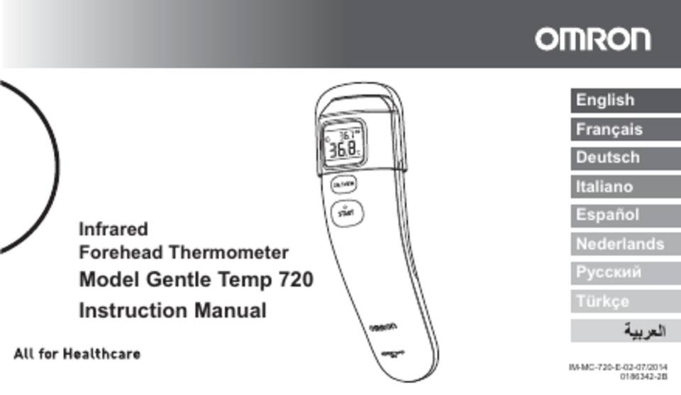 Gentle Temp 720 Thermometer Instruction Manual PDF download