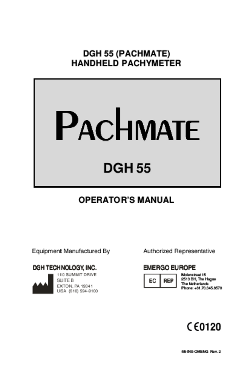 DGH 55 Pachmate Operators Manual Rev 2 PDF download