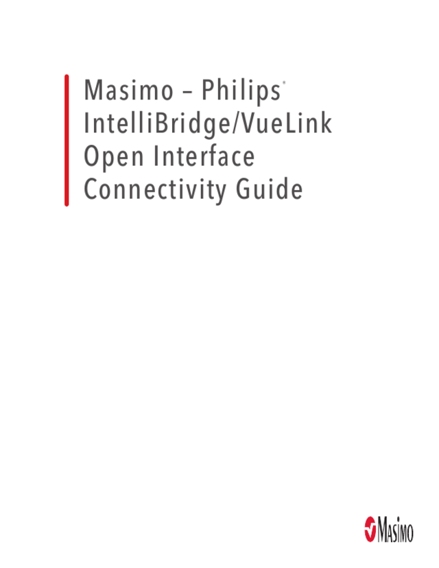 Masimo-Philips IntelliBridge VueLink Open Interface Connectivity Guide ...