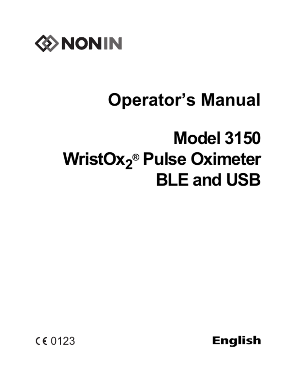 WristOx2 Model 3150 BLE and USB Operators Manual PDF download