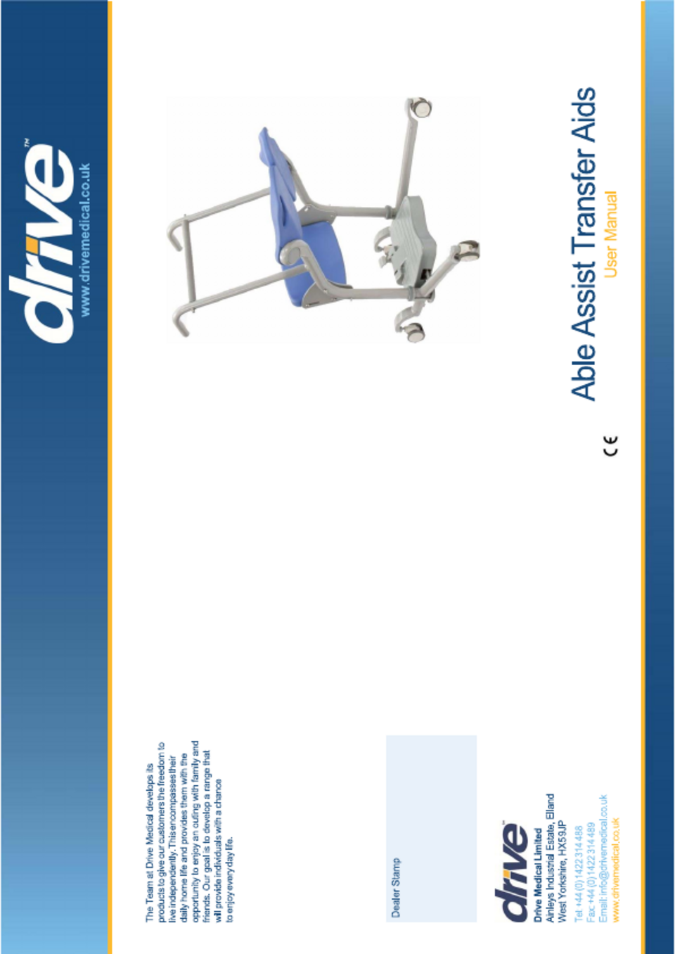 Able Assist Transfer Aids User Manual PDF download