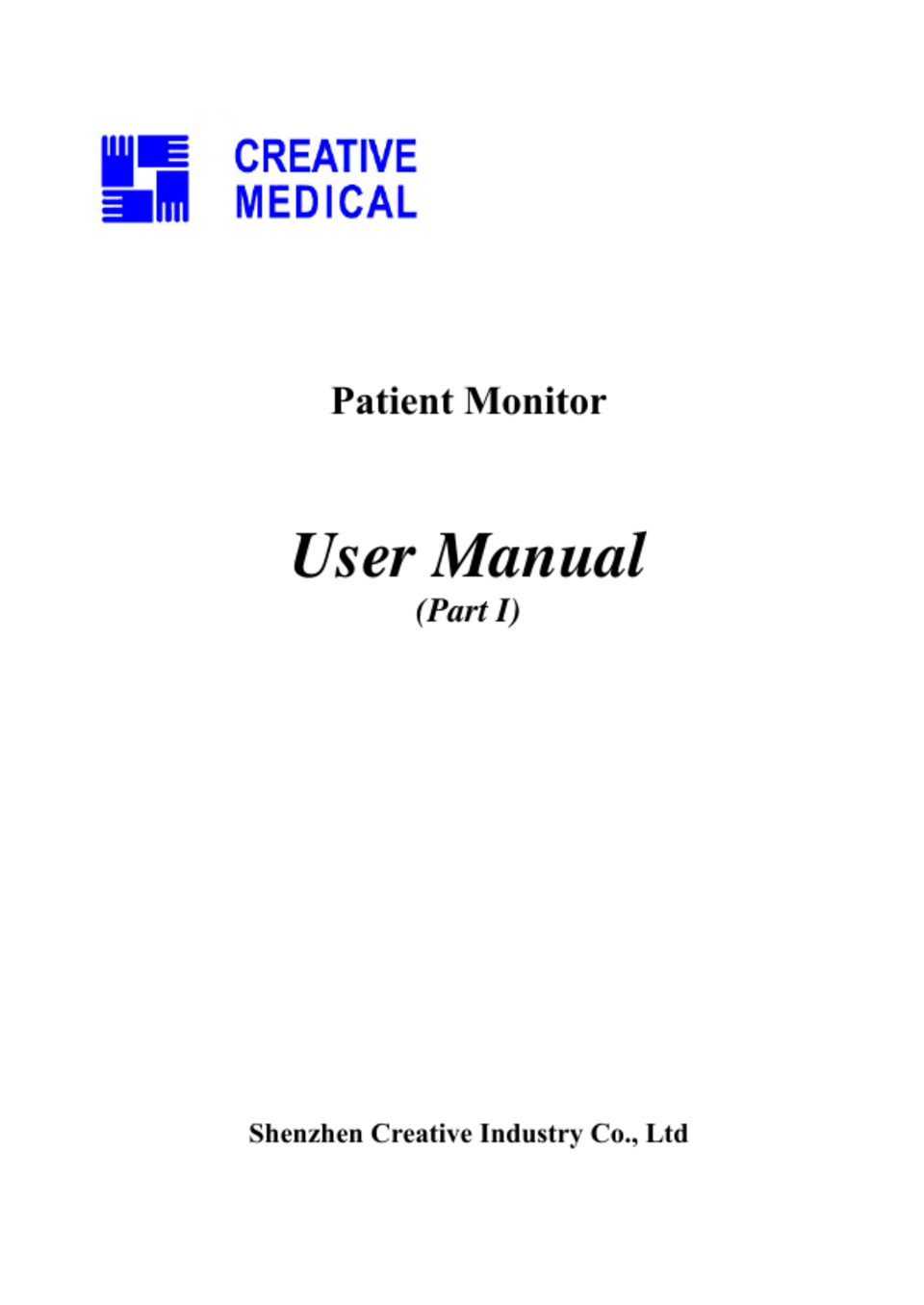 Creative PC-3000 Patient Monitor User Manual Part 1 V1.0 March 2014 PDF ...