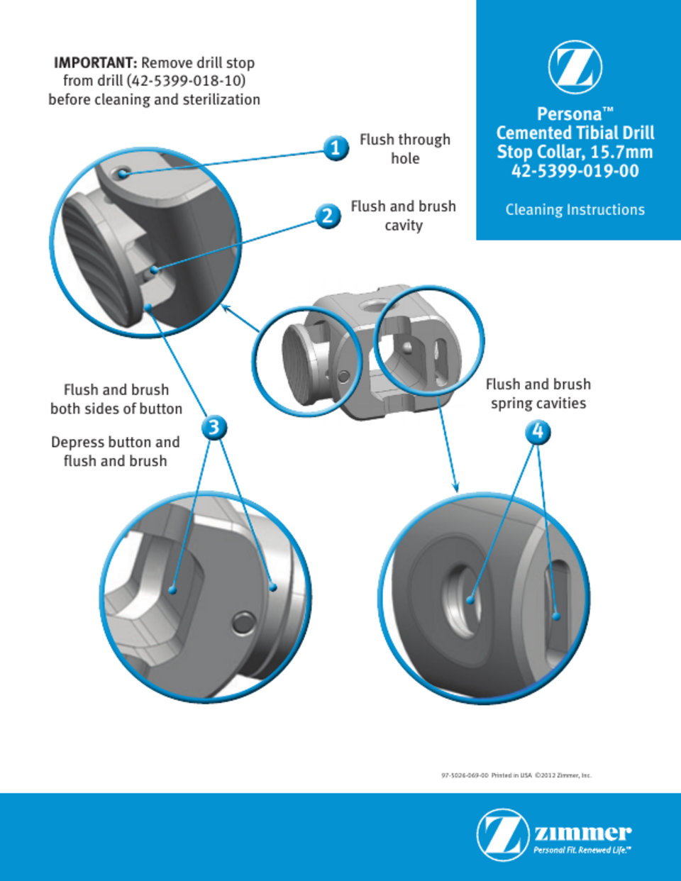 Cemented Tibial Drill Stop Collar, 15.7mm PDF download