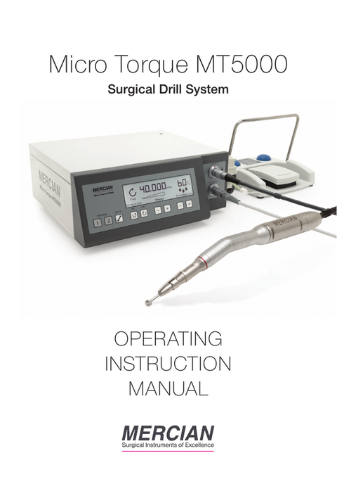 Micro Torque MT5000 Operating Instruction Manual Rev 5 PDF download