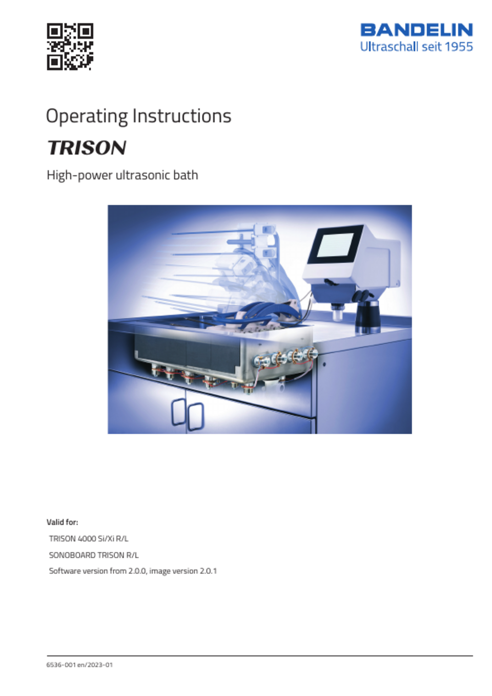 TRISON 4000 series and SONOBOARD TRISON R/L Operting Instructions PDF ...