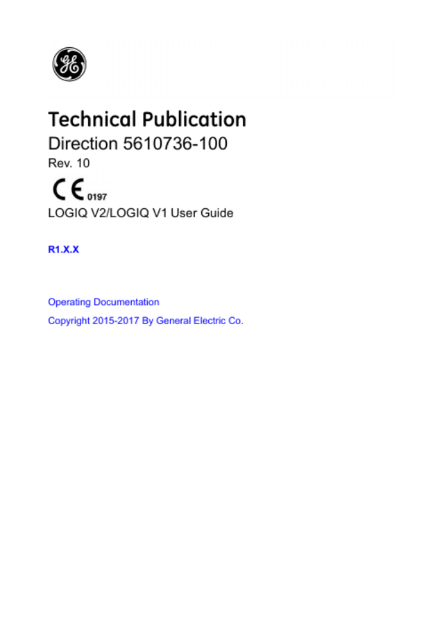 LOGIQ V2 and V1 User Guide R1.X.X Rev 10 Oct 2017 PDF download