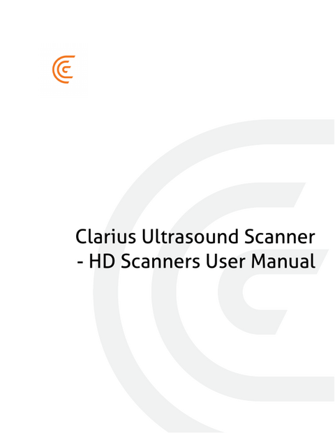 Clarius HD Scanner User Manual Rev 1 Oct 2019 PDF download