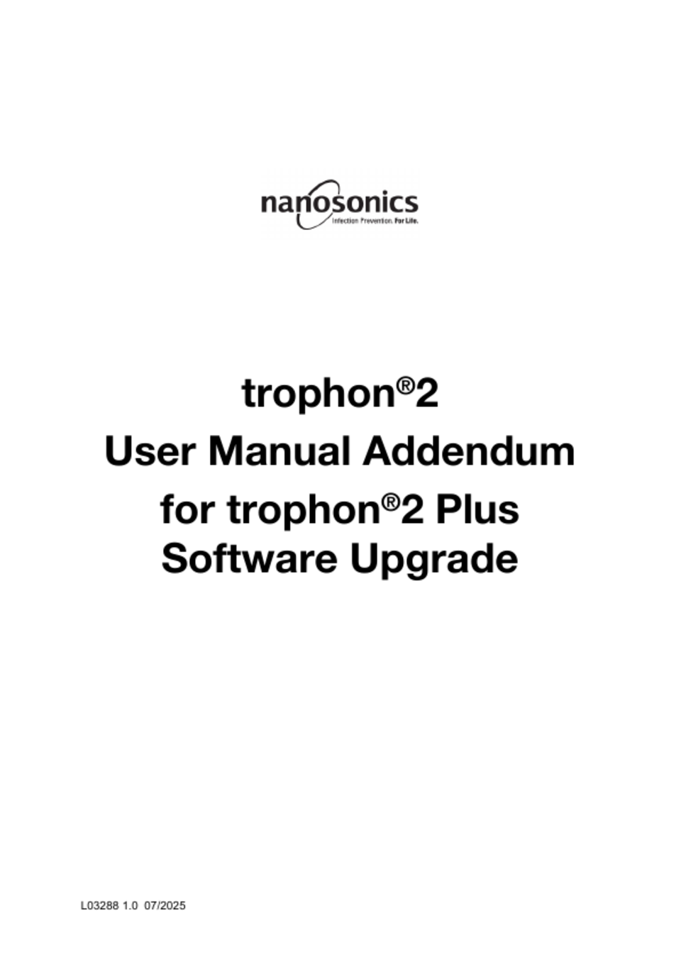 trophon 2 and 2 Plus User Manual Addendum Rev 1.0 PDF download