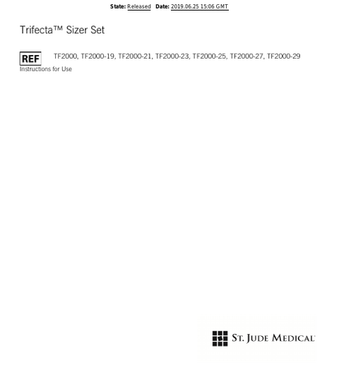 Trifecta Sizer Set Instructions for Use PDF download