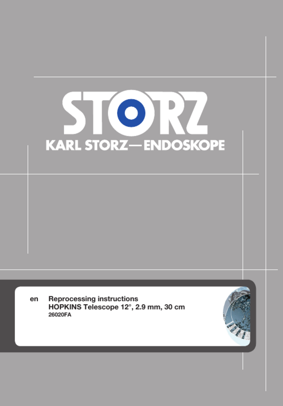 HOPKINS Telescope 12°, 2.9 mm, 30 cm Reprocessing Instructions PDF download