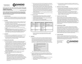 non-Sterile Reusable Orthopedic Surgical Instruments Instructions for ...