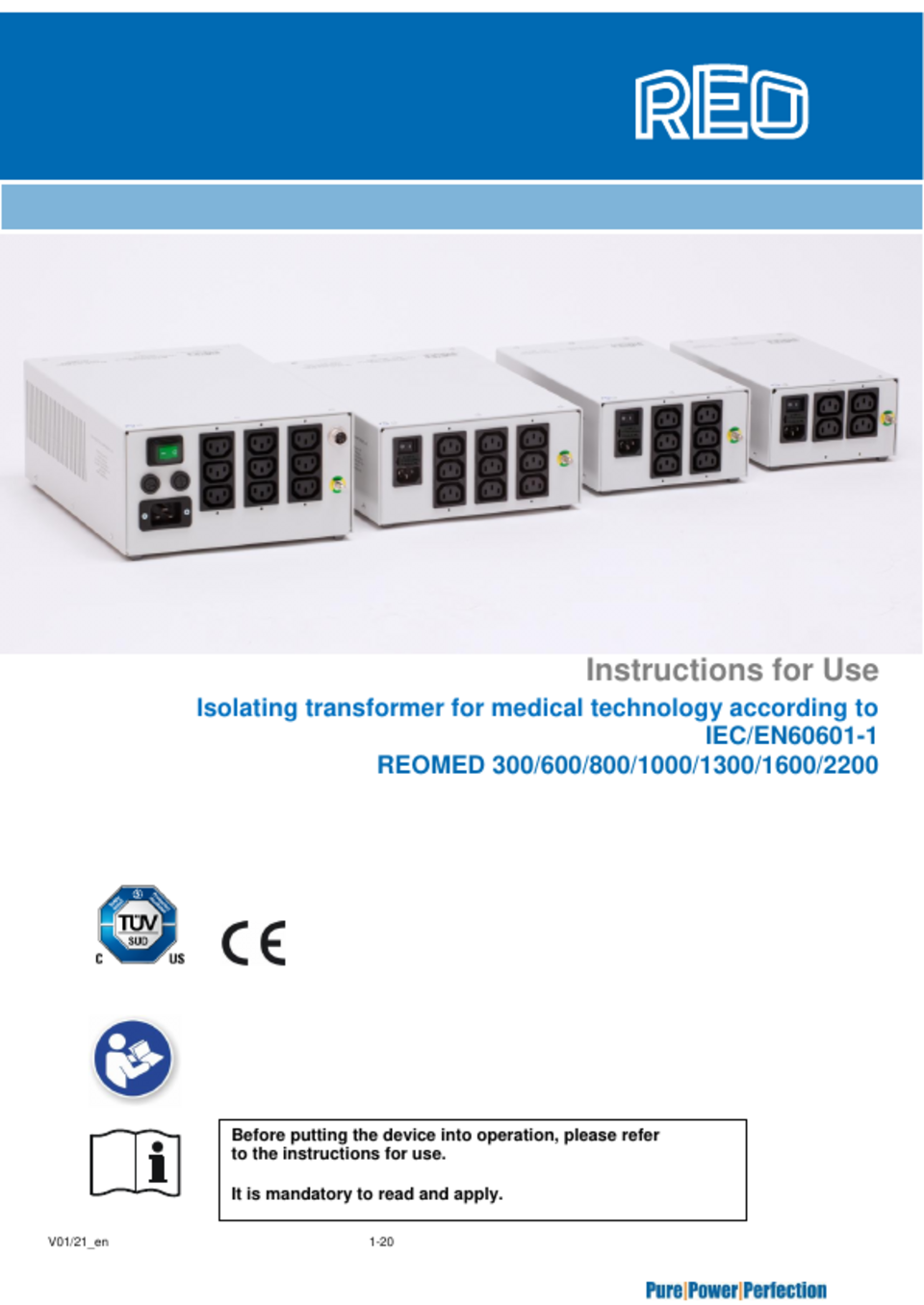 REOMED 300/600/800/1000/1300/1600 and 2200 Instructions for Use V01/21 ...