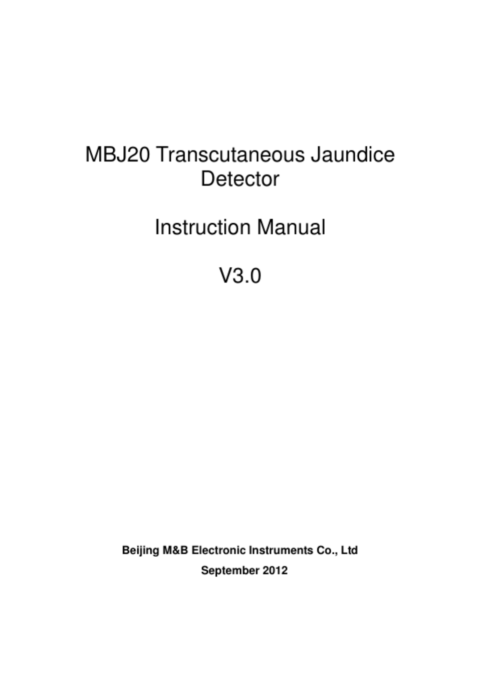 MBJ20 Instruction Manual V3.0 Sept 2012 PDF download