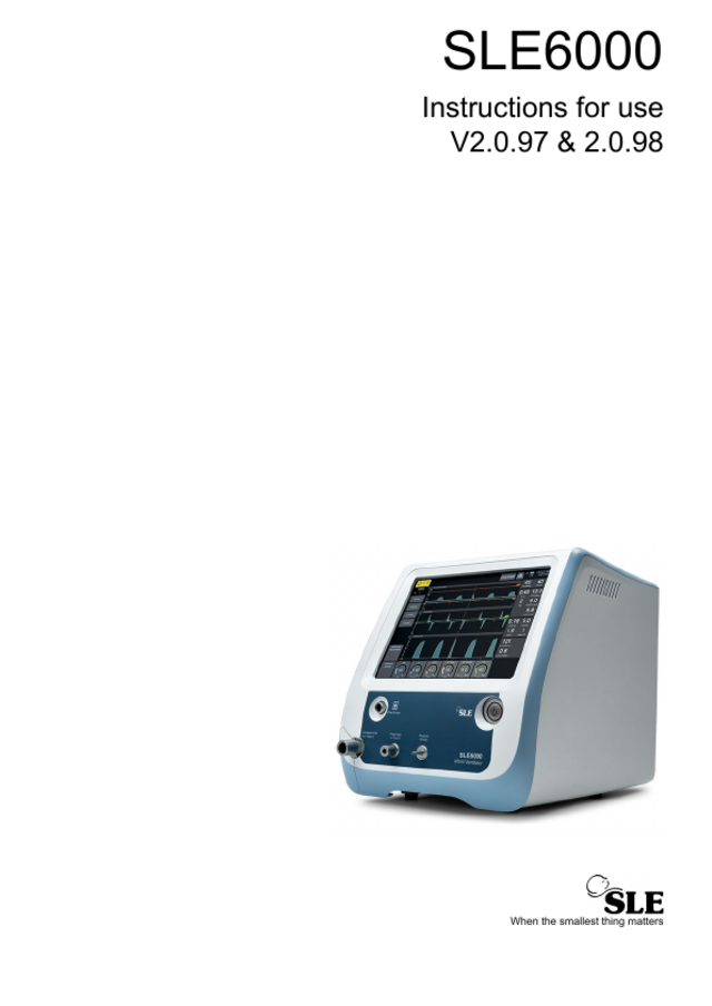 SLE6000 Instructions for Use sw ver 2.0.97 and 2.0.98 issue 12 PDF download