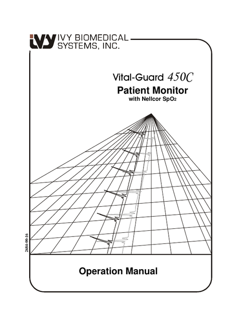 Vital-Guard 450C with Nellcor SpO2 Operation Manual Rev 03 Aug 2005 PDF ...