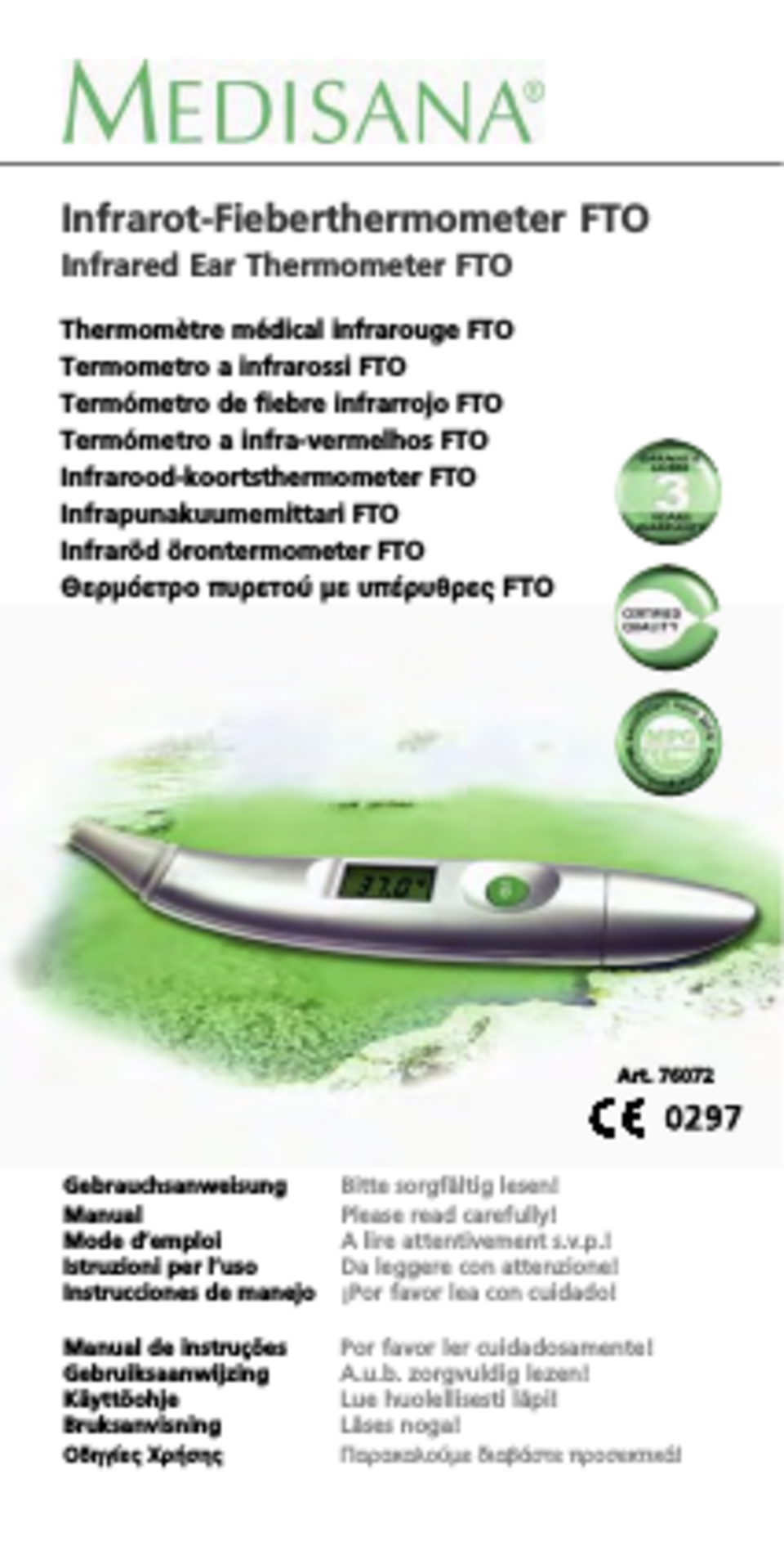 FTO Thermometer Manual PDF download