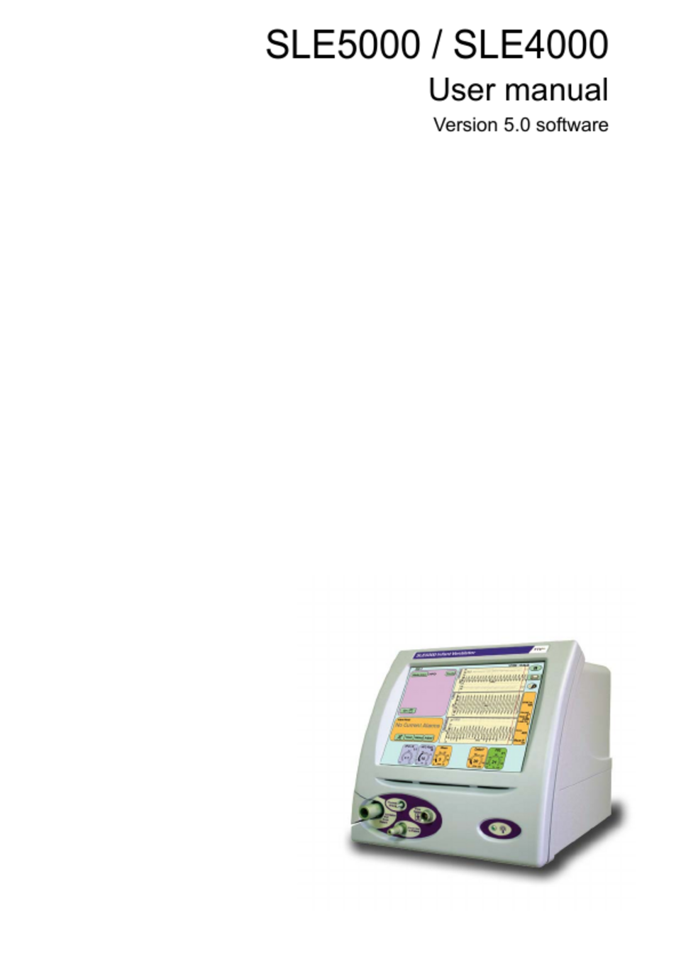 SLE4000 and SLE5000 User Manual Ver Sw 5.0 April 2016 PDF download