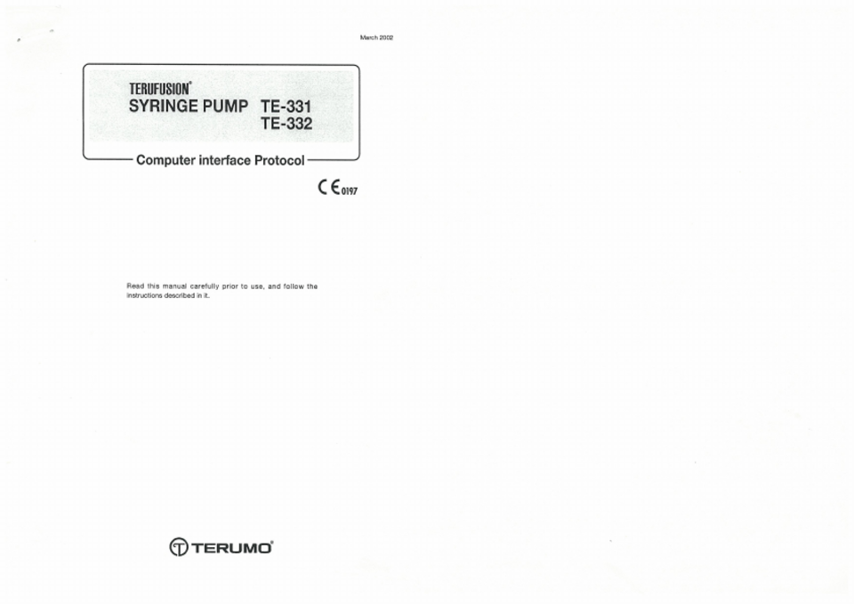TE331 and 332 Computer Interface Manual March 2002 PDF download