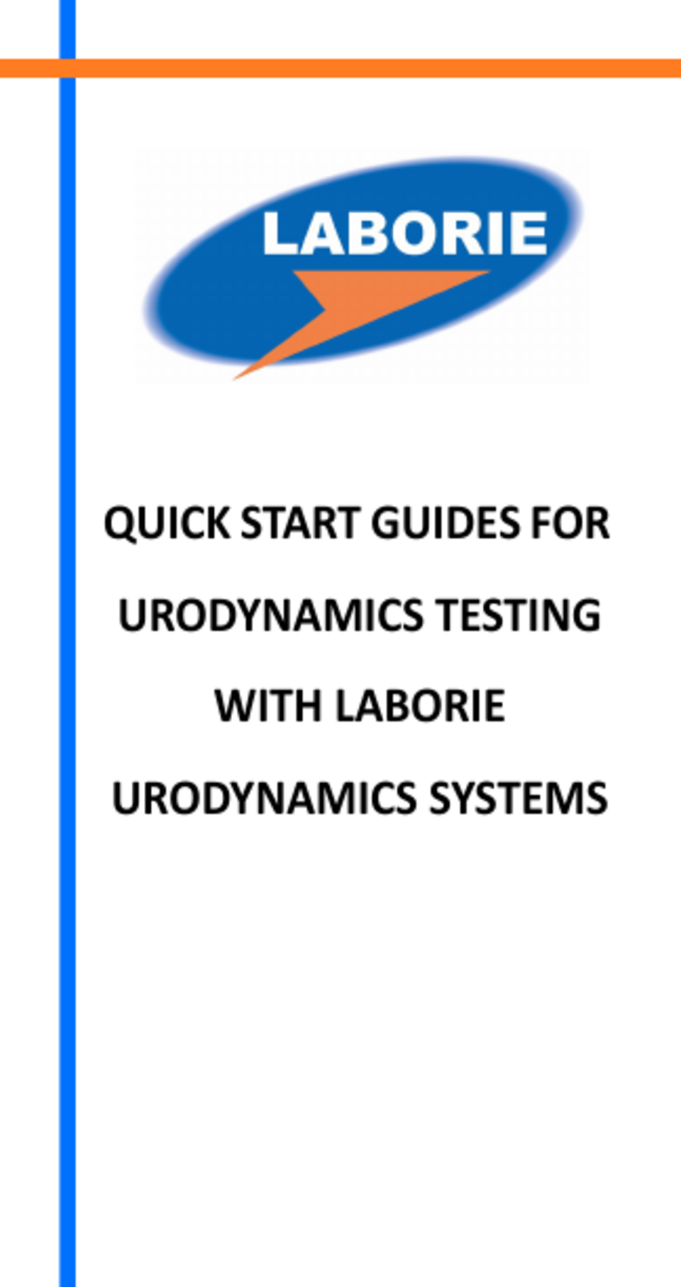 Quick Start Guides for Urodynamics Testing Ver 6.0 Oct 2009 PDF download